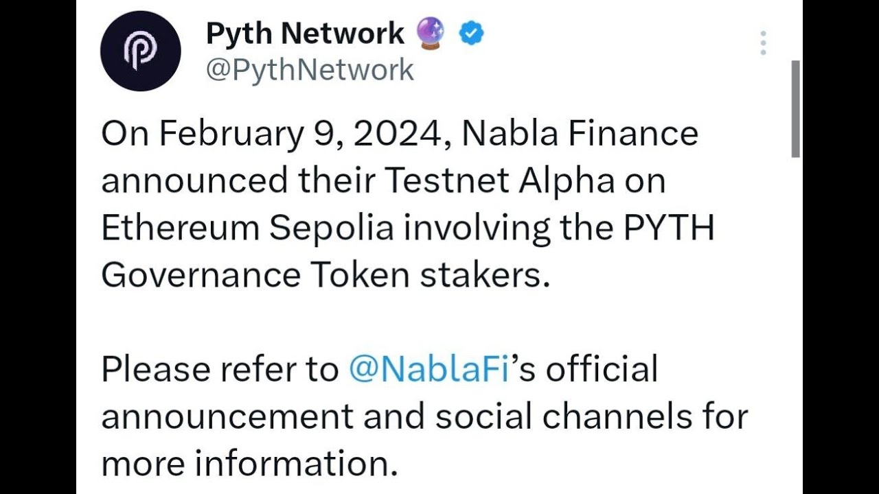 Another Airdrop For $PYTH Stakers 1 Million $AMBER Tokens Will Be Distributed Nabla finance # ...