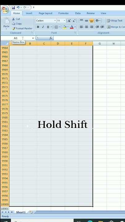 Select 10000 Cells in 2 Second in Excel#shorts #computer #excel #tricks #exceltips - YouTube