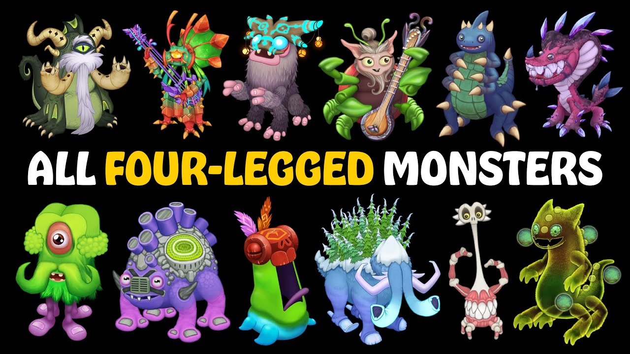 All Four-Legged Monsters in My Singing Monsters | MSM (Songs ...