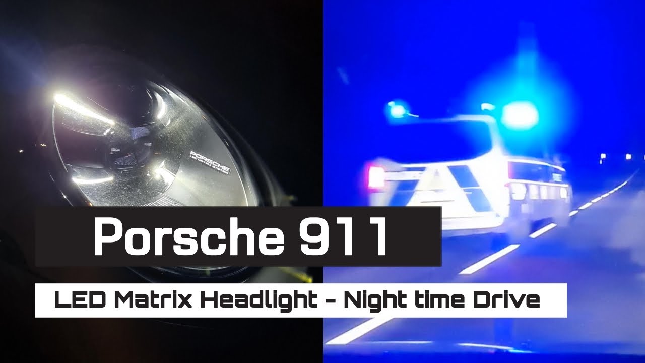Porsche LED Matrix - Night Time Drive - YouTube
