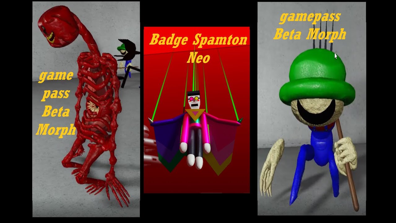 Roblox:"Become Tiky and everything else" New Badge SPAMTON NEO and new morphs gamepass BETA ...