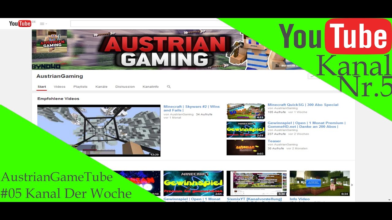 AustrianGaming Kanal Trailer [HD+] #05 Kanal Der Woche - YouTube