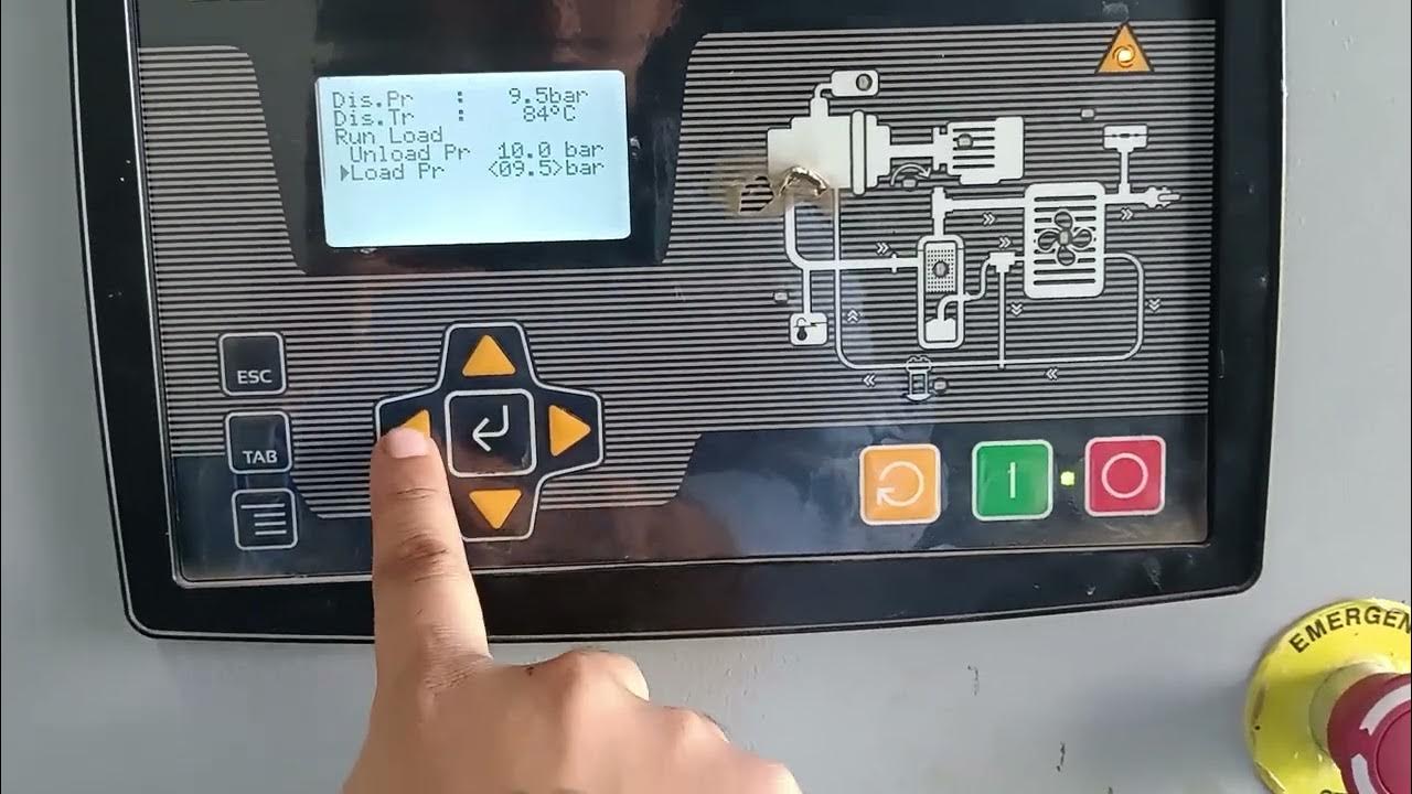 ELGI compressor change Load & Unload pressure - YouTube