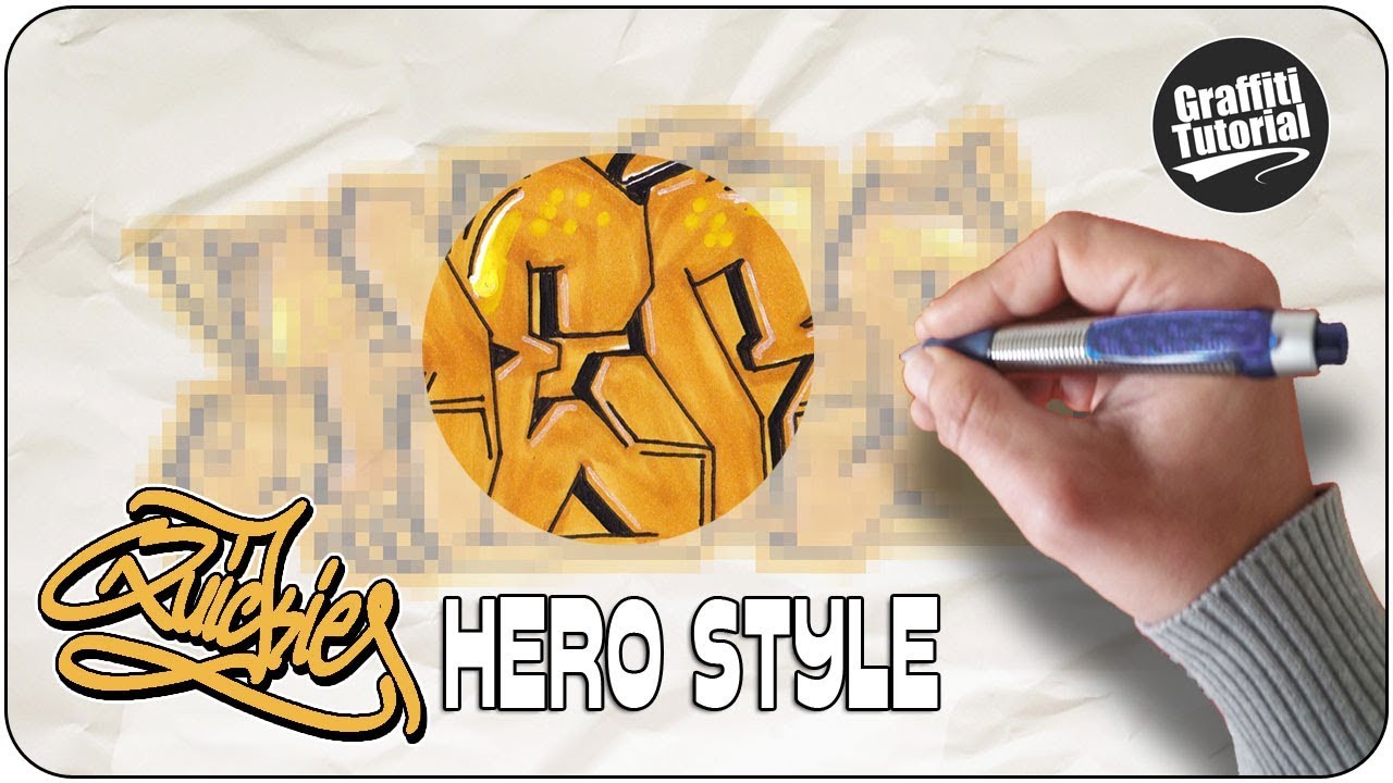HERO GRAFFITI - SCHRITT FÜR SCHRITT UND UNGESCHNITTEN! - YouTube