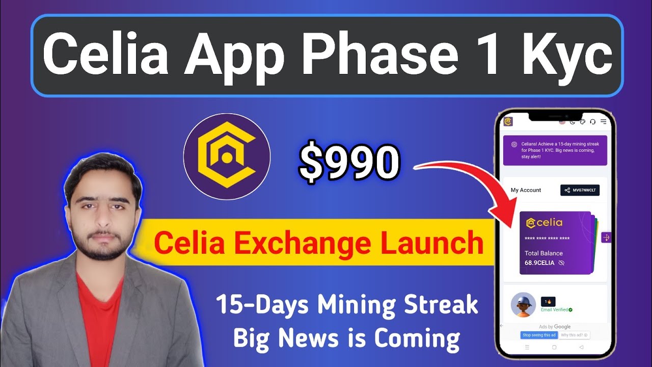 Celia Mining app Kyc phase 1 | Celia Exchange Launch | celia mining app new update | Crypto ...