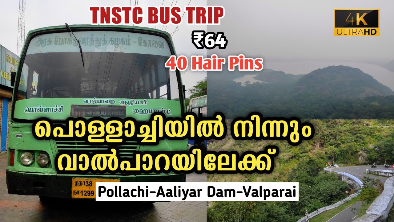 Tnstc Valparai Trip | Pollachi To Valparai |Via Aliyar Dam|40 Dangerous ...