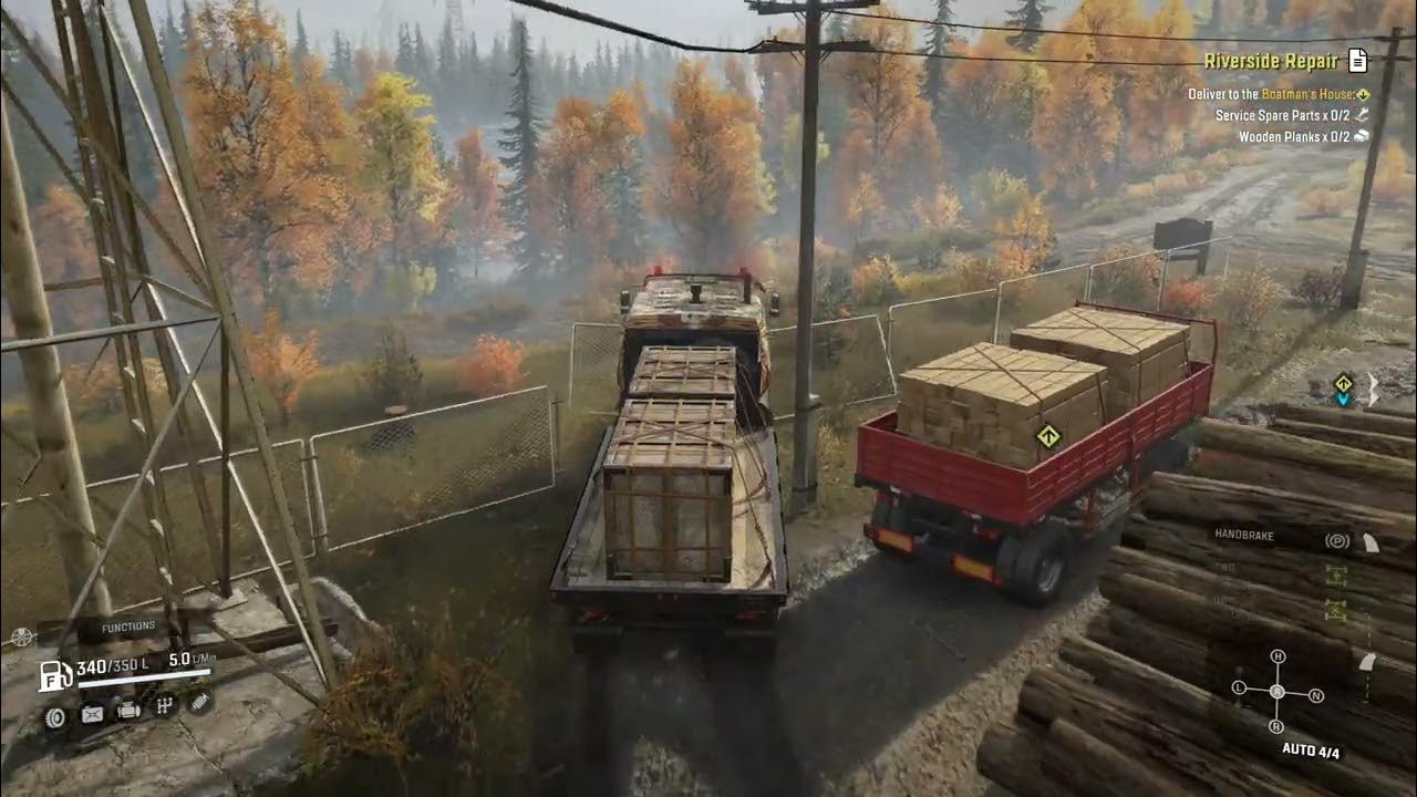 SnowRunner Riverside Repair 4K - YouTube