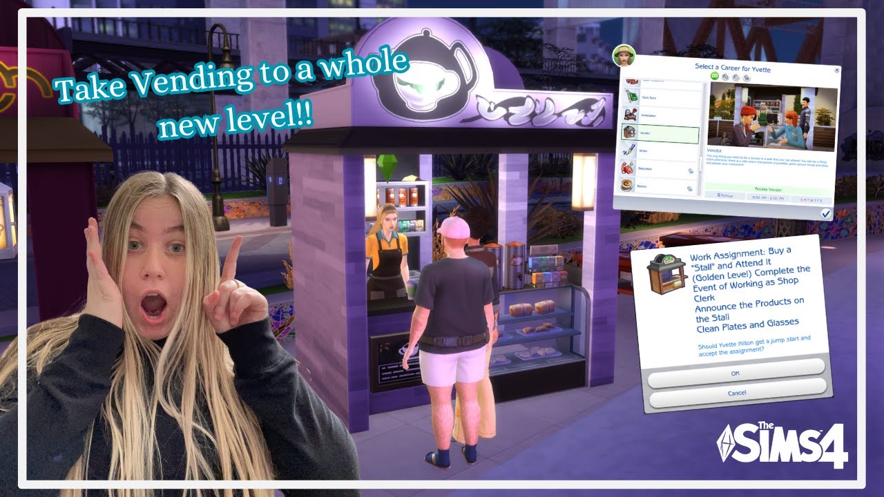 Bring the Market to Life! ACTIVE Vendor career Gameplay in Sims 4 🛒 ...