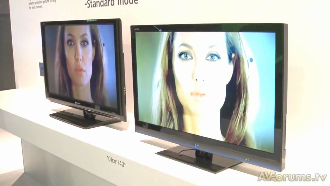IFA 2009: Sharp LE600/700 LED LCD TVs - YouTube