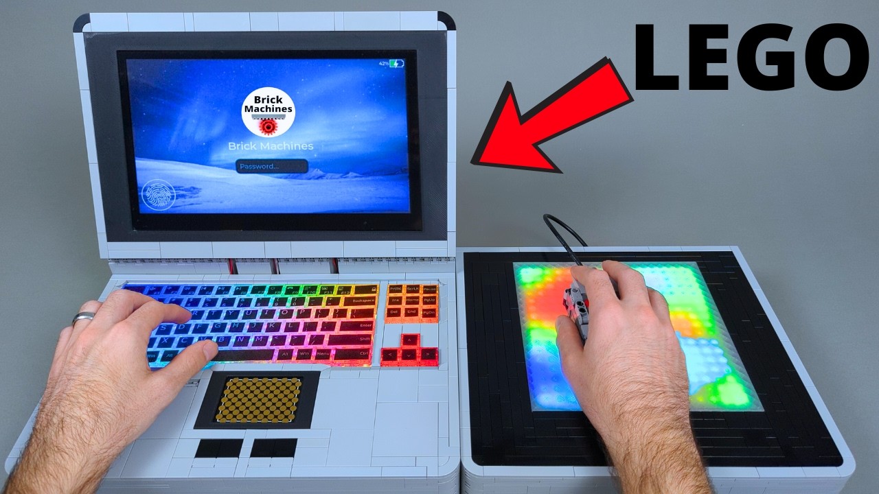 LEGO Builder Creates a Working LEGO Laptop and Mouse