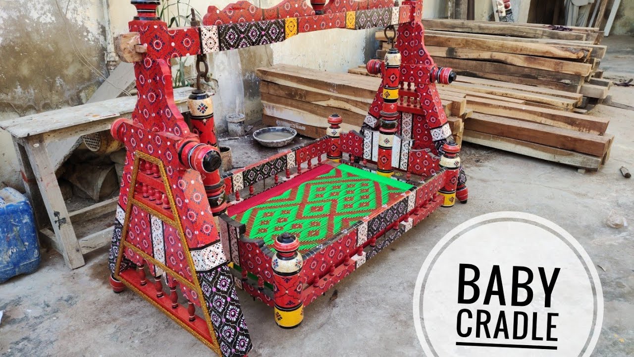 Baby Cradle, Handicraft of sindh, Pakistan - YouTube