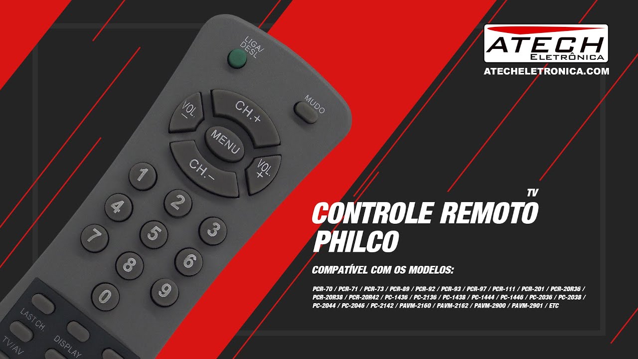 Controle Remoto TV Philco PC-2038 (780086) - YouTube