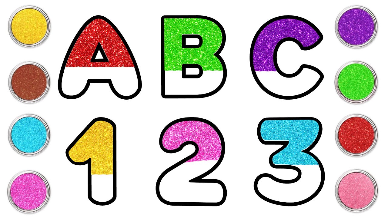 How to Draw ABC and 123 | Drawing and Coloring For Kids and Toddlers ...