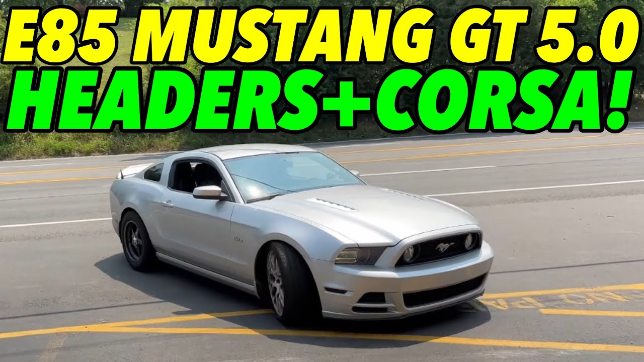 E85 Tuned Ford Mustang GT 5.0L V8 w/ HEADERS & CORSA XTREME! - YouTube