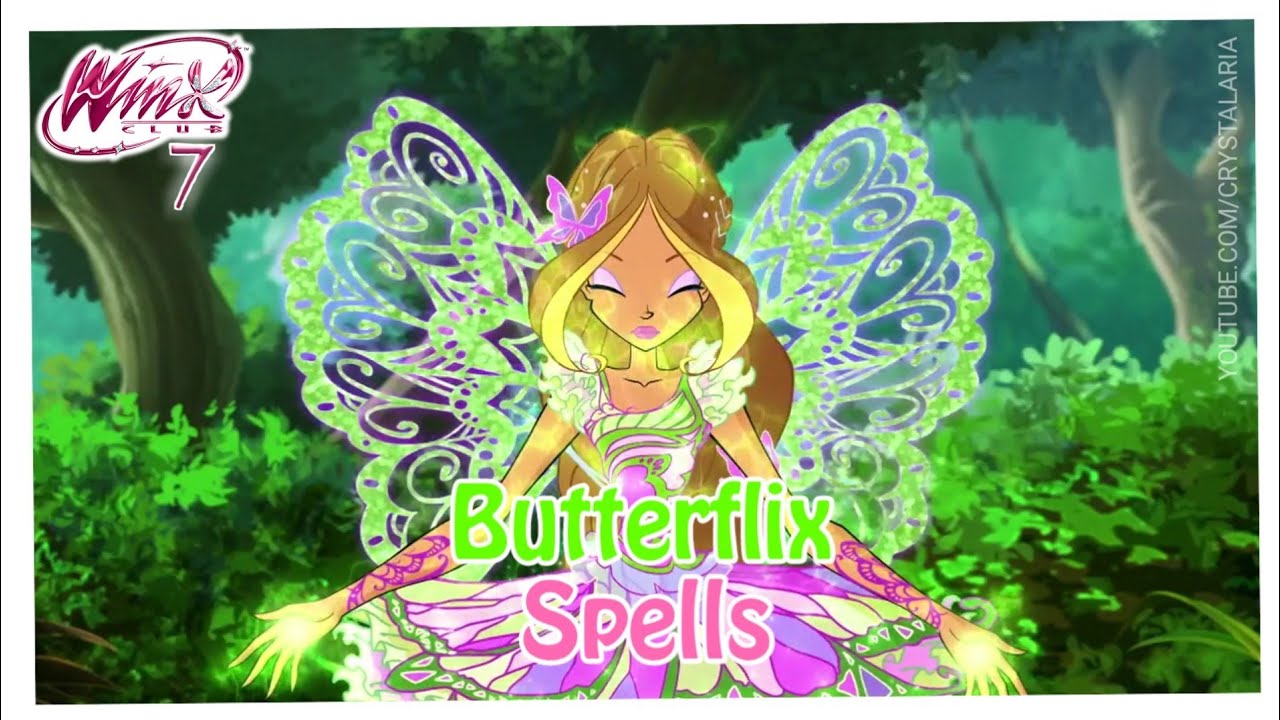 Winx Club Season 7 - Flora Butterflix Spells - English - YouTube