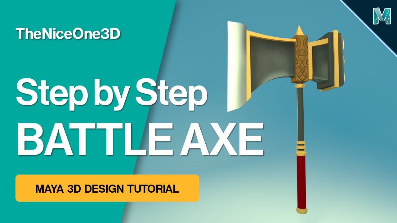 LETS MAKE A LOW POLY BATTLE AXE! Easy Step by Step Tutorial | Autodesk ...