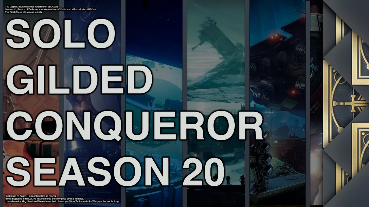 Destiny 2 | Solo Gilded Conqueror in Season 20 - YouTube