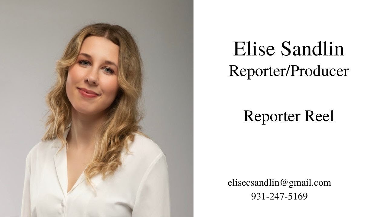 ELISE SANDLIN REPORTER REEL - YouTube