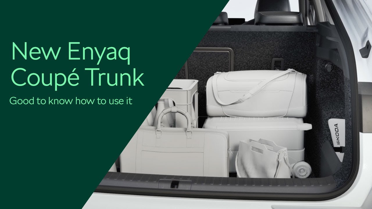 New Enyaq Coupé Trunk: Good to know how to use it - YouTube