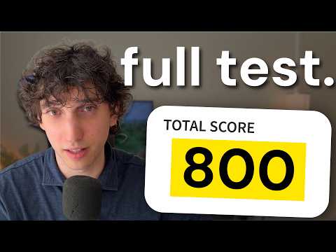 Watch me get an 800 on the SAT Math in real time