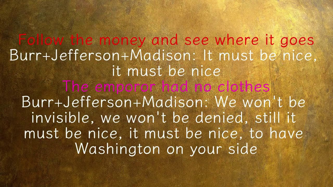 Washington On Your Side (Clean) Hamilton - YouTube