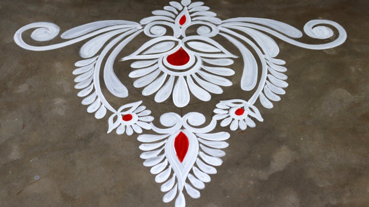 very simple door alpona design / easy and simple alpona design for ...