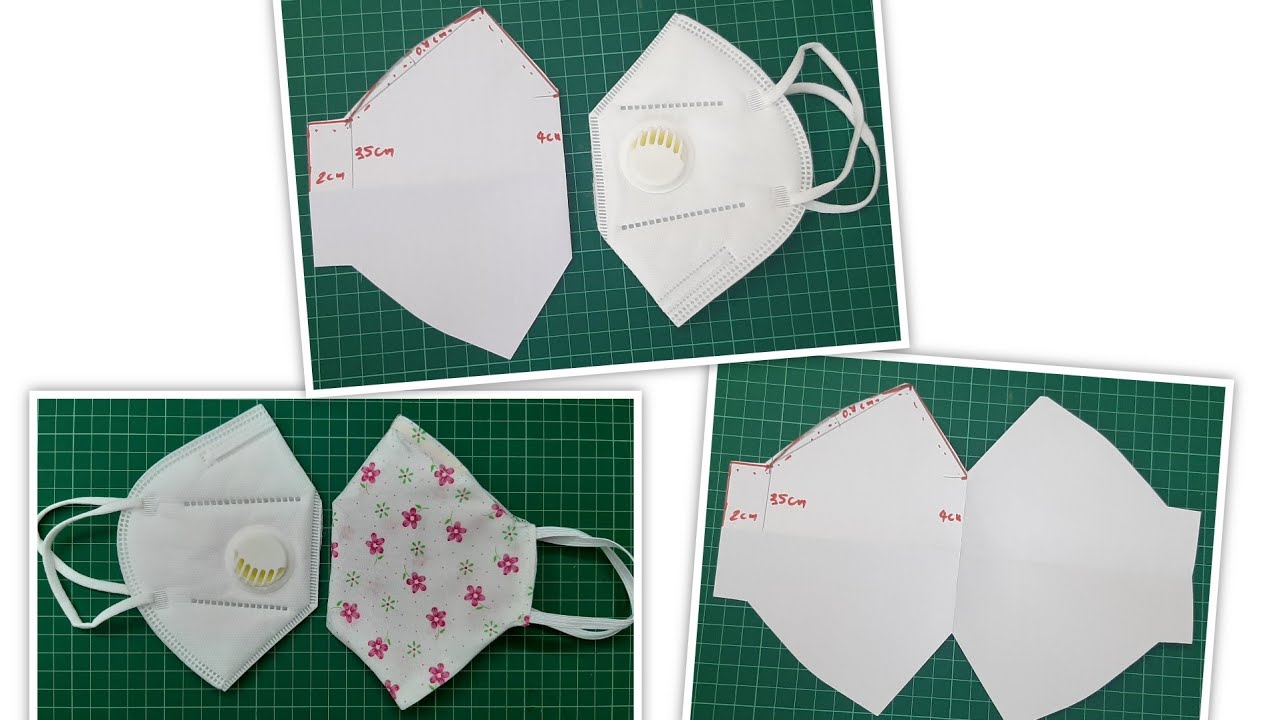 DIY, How to make Pattern Mask, Free pattern, การสร้างแพทเทิร์นหน้ากาก ...