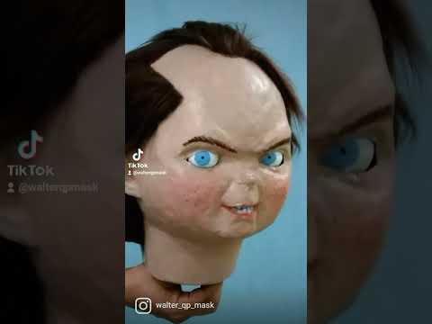 Chucky cabeza de papel maché con ojos de tergopol movibles - YouTube