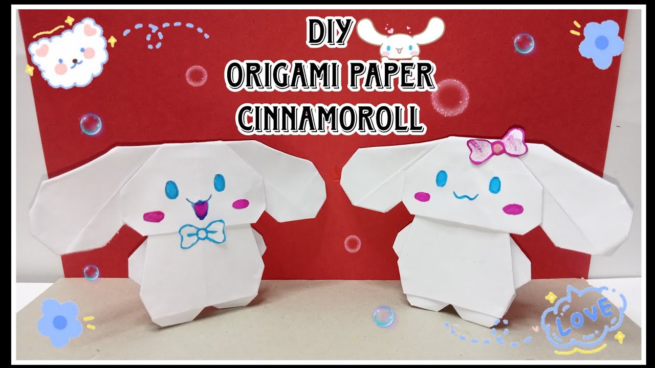 Diy-Origami Paper Cinnamoroll |How To Make Cinnamoroll With Paper ...
