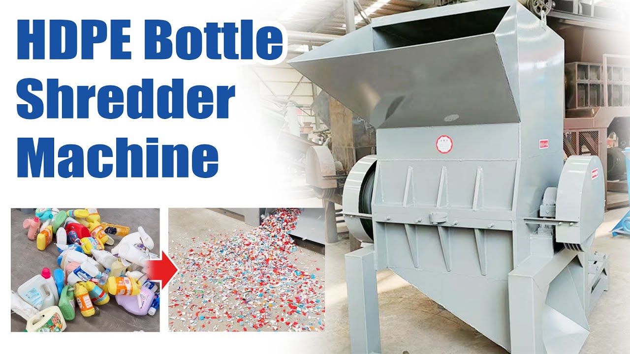 How HDPE Bottle Shredder Works: Crushing Bottles for Recycling - YouTube