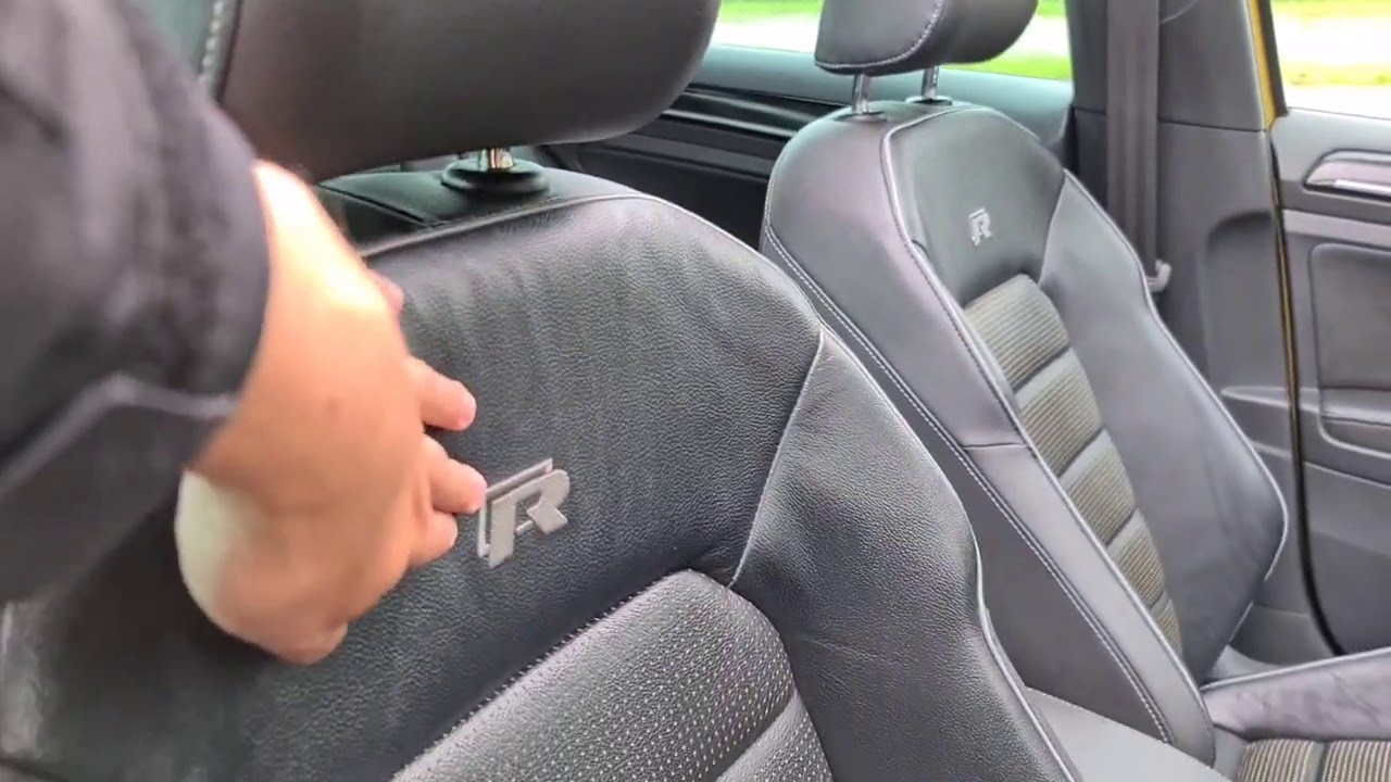 Vw golf r turmeric yellow walk around - YouTube