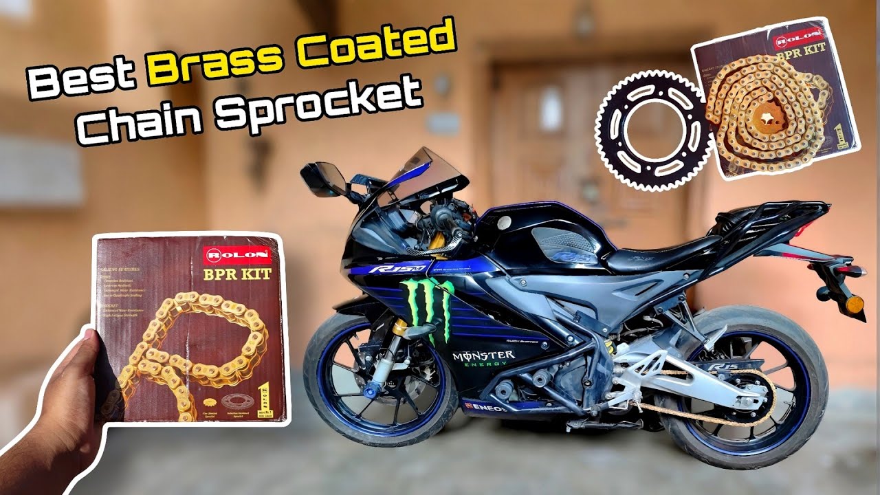 Rolon Brass Coated Chain Sprocket Kit for All Bikes (BPR)🔥#rolon# ...
