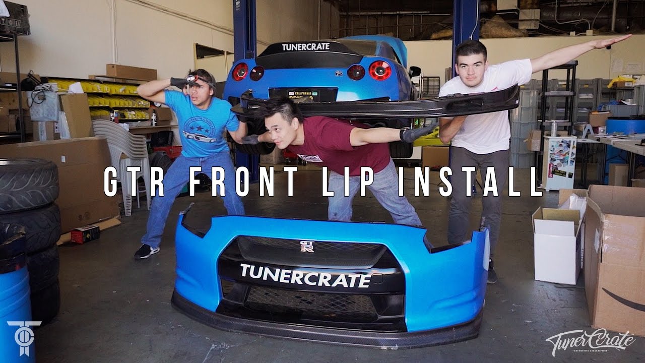 AGGRESSIVE GTR FRONT LIP INSTALL - YouTube