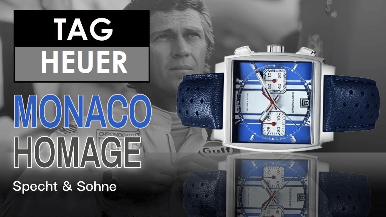 Tag Heuer Monaco Homage - Specht And Sohne Monaco Race Edition - YouTube