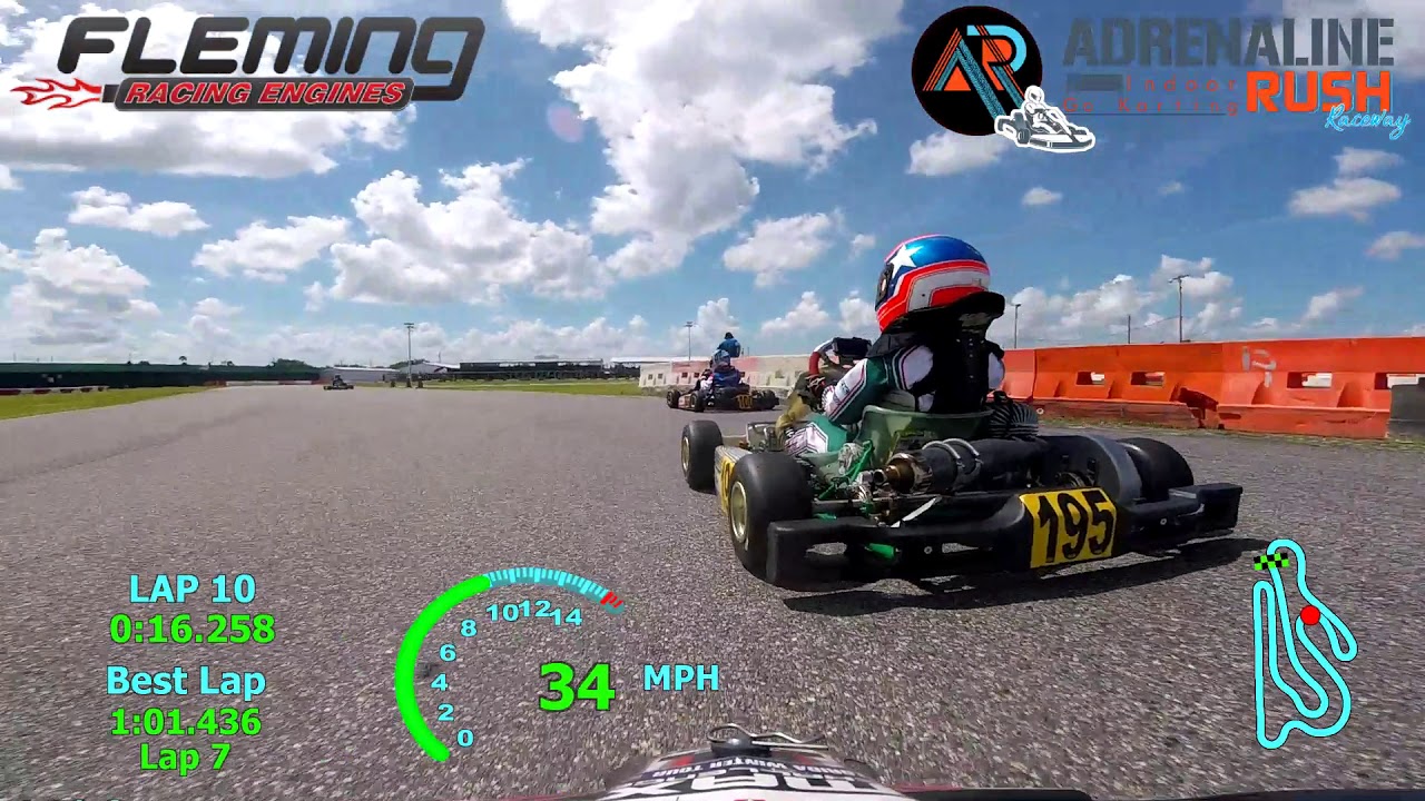 Mini Rok race at Orlando Kart Center local race #2 pre-final - YouTube