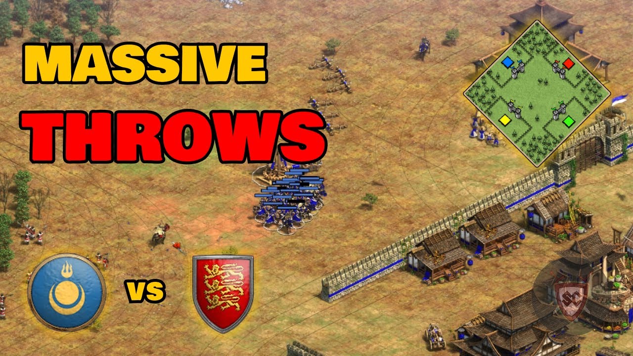 AoE2 DE | 1v1 Arena Gameplay | Mongols vs Britons | Massive throws ...