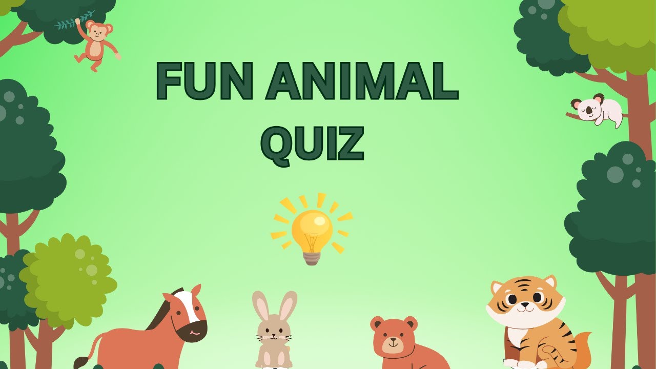 FUN ANIMAL QUIZ | GENERAL KNOWLEDGE QUESTIONS FOR KIDS - YouTube
