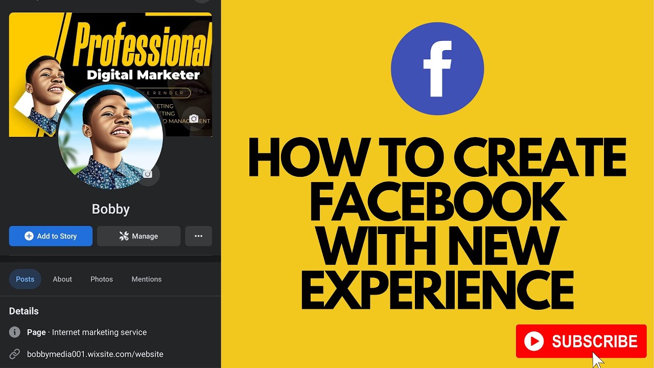 How To Create Facebook Page With New Experience 2021 #Bobby - YouTube