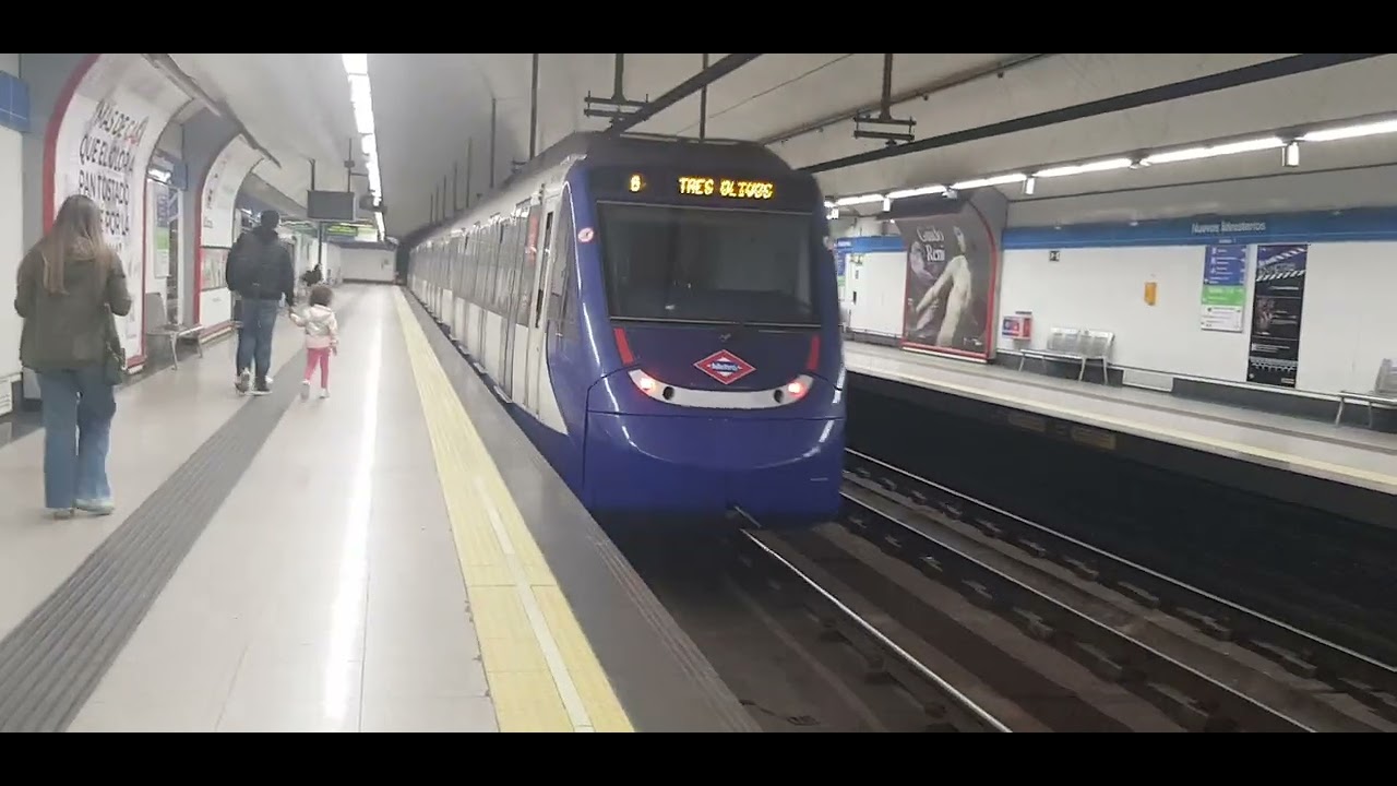 Here is the Underground line 10 Train in Nuevos Ministerios Friday 14 April 2023 - YouTube
