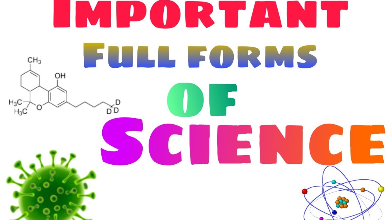 Some Important full forms of science#fullform - YouTube
