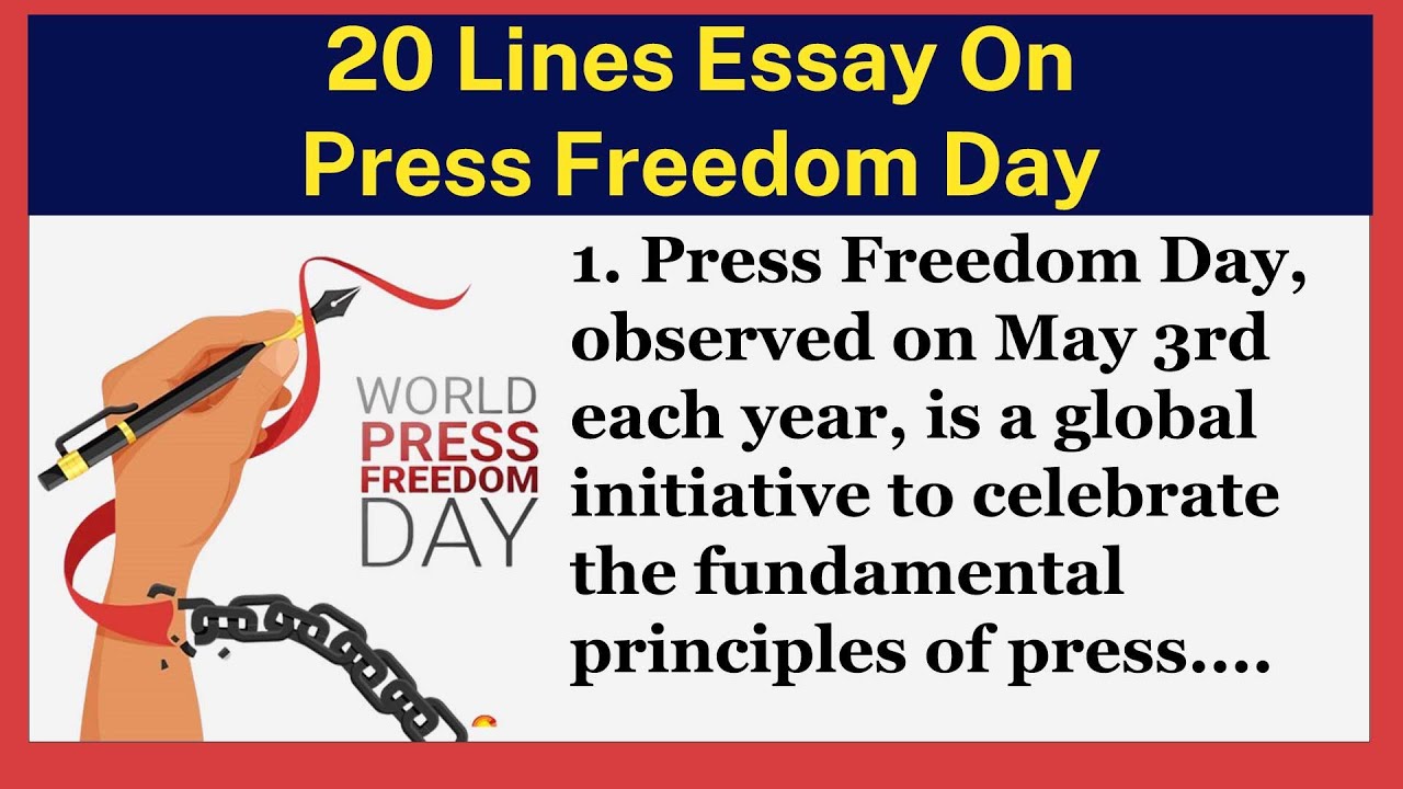20 Lines Essay On Press Freedom Day | Few Lines Essay On Press Freedom ...