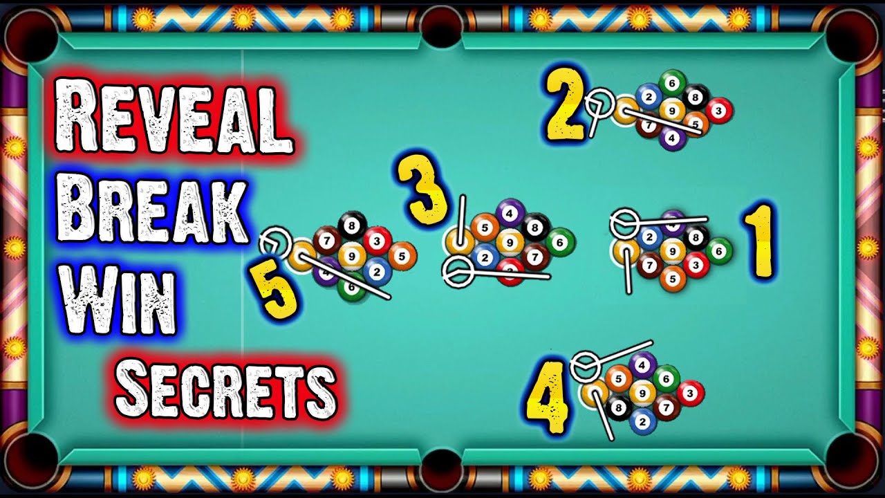 Reveal 8 ball break secrets 😱 Miniclip Pool 8 Ball Snooker Top 5 Non ...