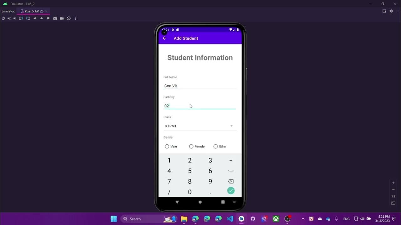 Homework 05 | Student Management App (version 2) | Mobile Application ...