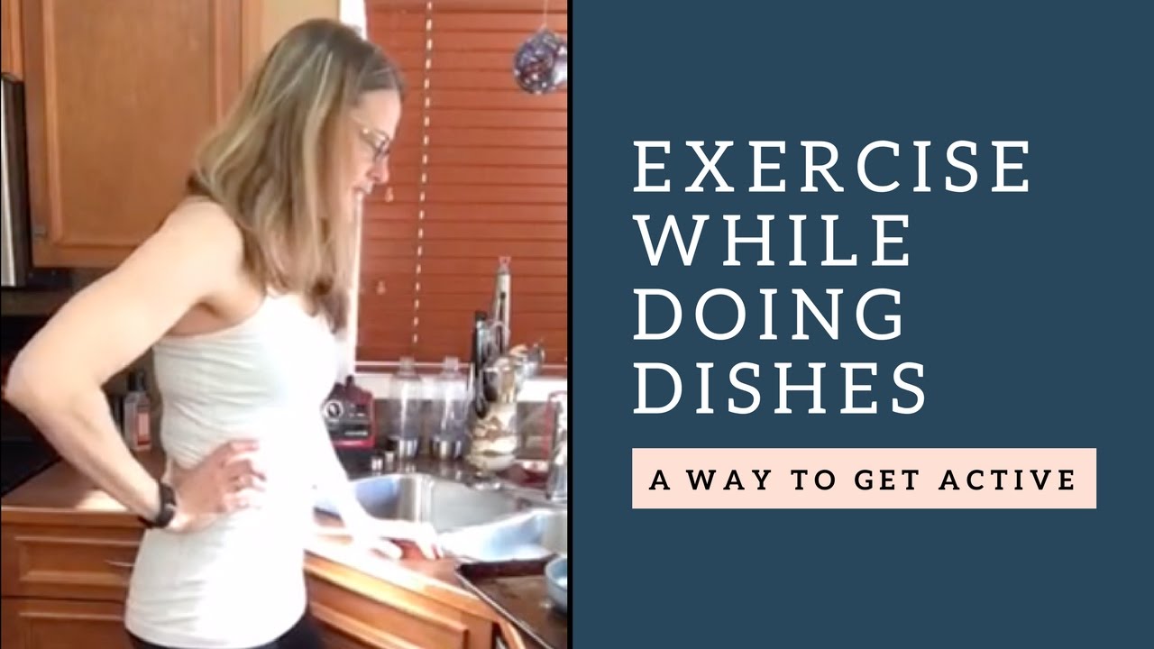 Get a workout while washing dishes - YouTube