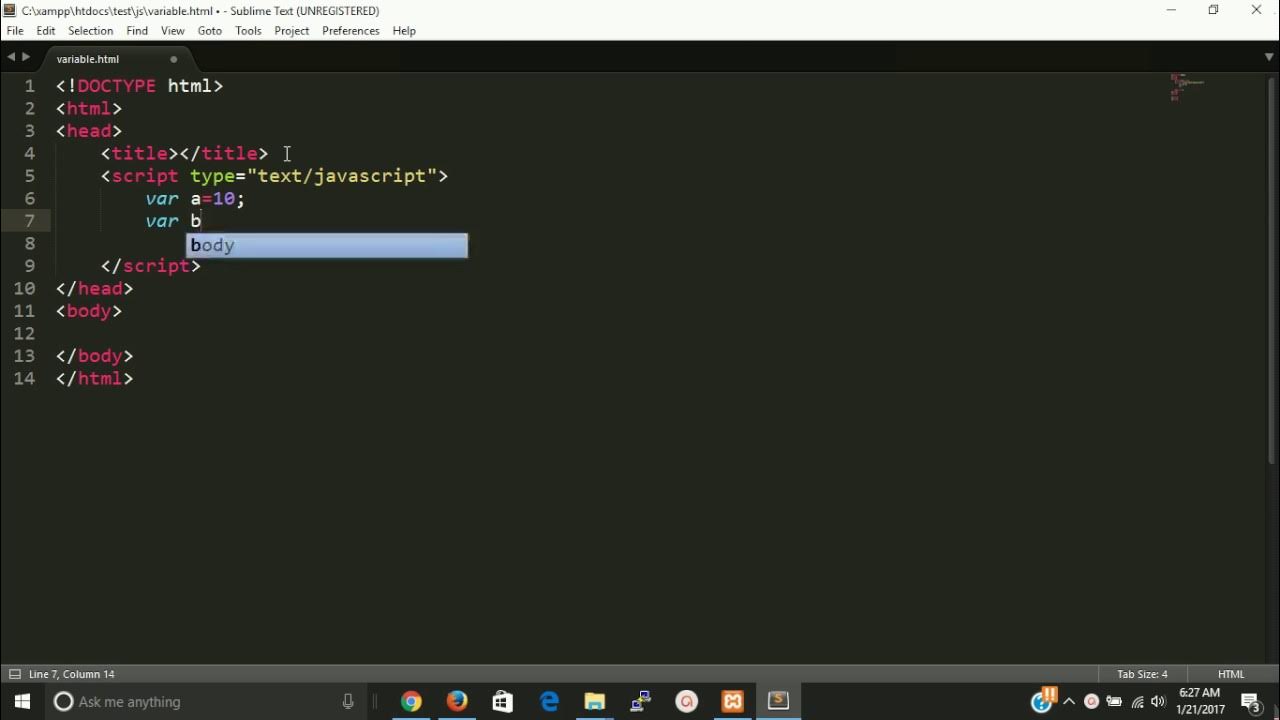 variable in javascript - YouTube