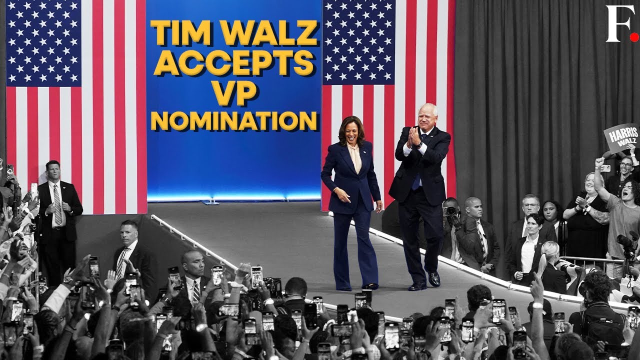 Kamala Harris' Running Mate Tim Walz Accepts VP Nomination at ...