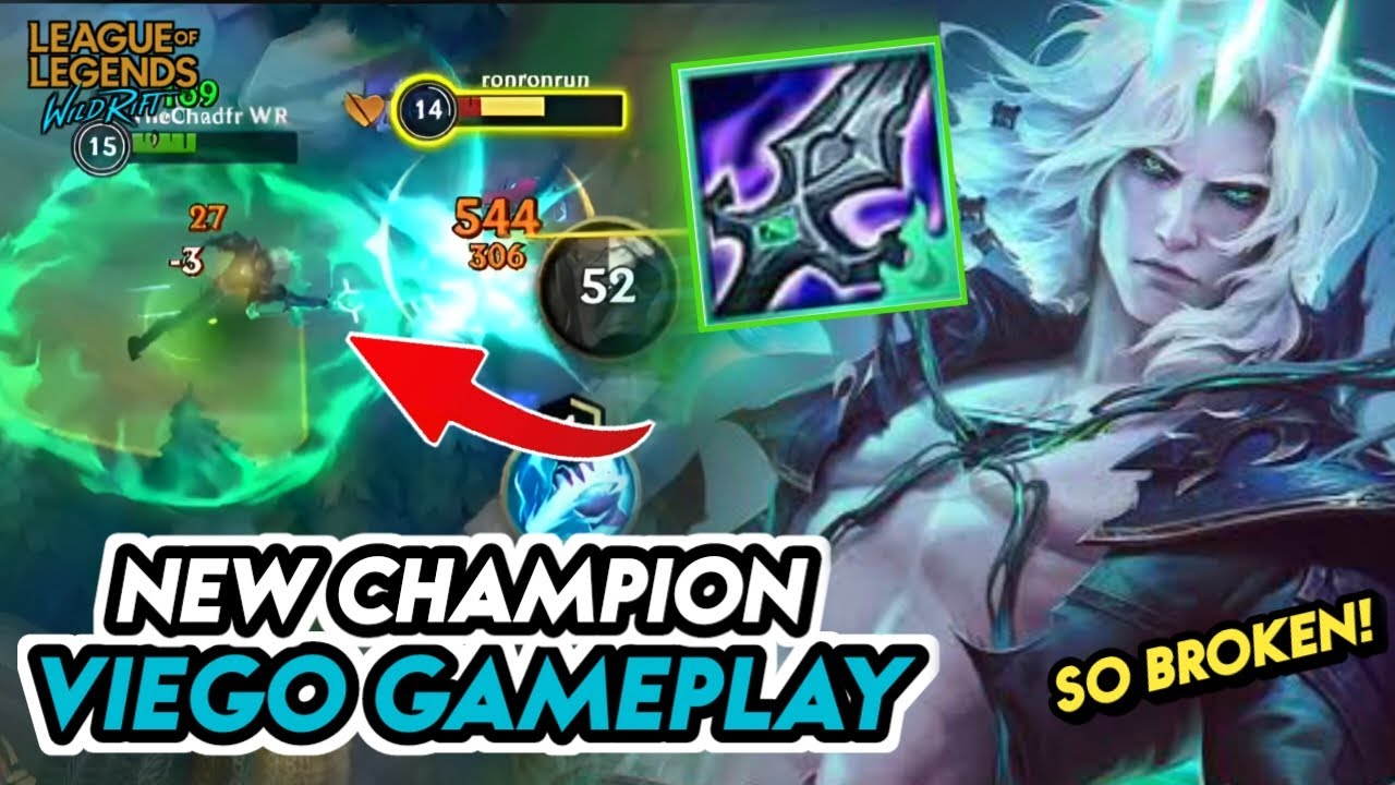 WILD RIFT VIEGO FULL GAMEPLAY!! THIS CHAMPION IS CRAZY!! (BEST BUILD ...