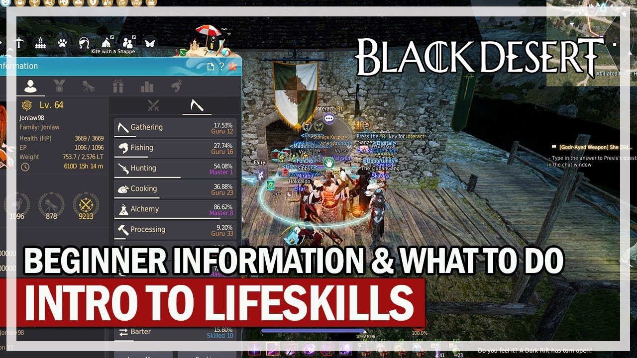 Intro to Lifeskills & Beginner Information | Black Desert - YouTube