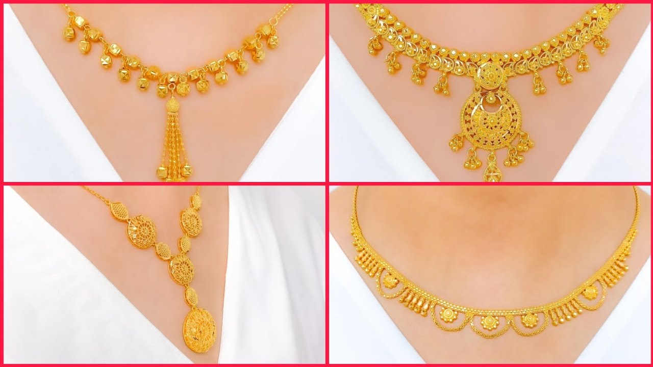Stylish 1 Tola Gold Set Designs Lightweight Gold Set For Girls Under