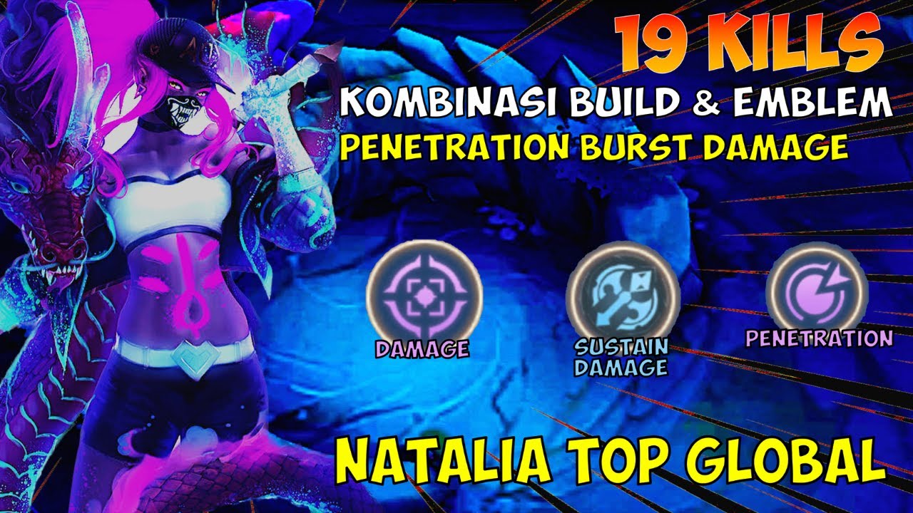NATALIA 1 HIT KILL EMBLEM & BUILD !!! MLBB | NATALIA TOP GLOBAL - YouTube